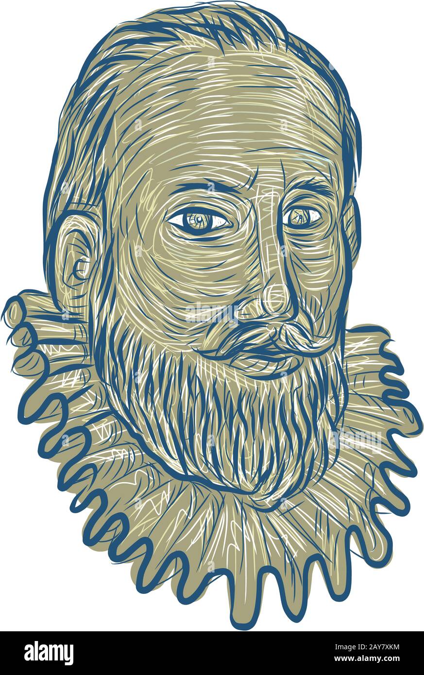 Sir Walter Raleigh Bust Drawing Stock Photo - Alamy