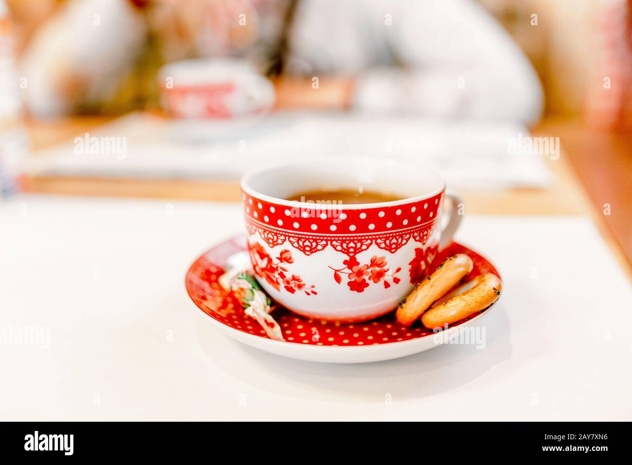 traditional Russian tea with cracknels and bagel on table Stock Photo ...