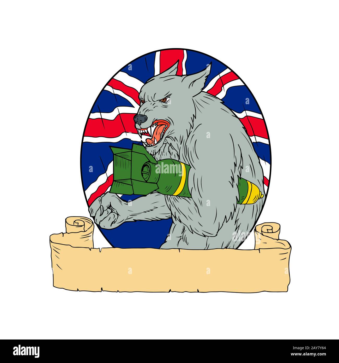 Grey wolf flag hi-res stock photography and images - Alamy