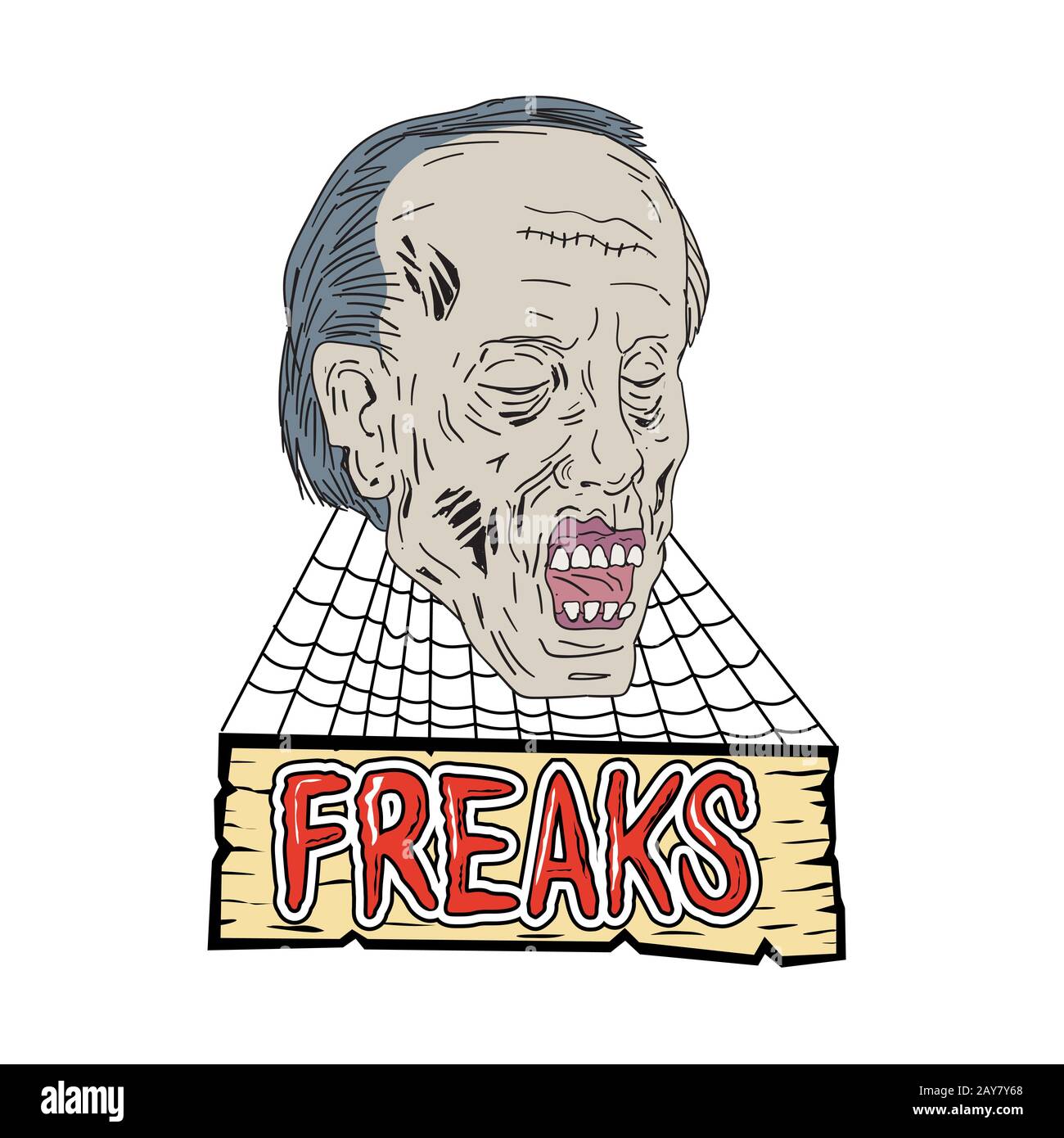 Hand evil zombie line Cut Out Stock Images & Pictures - Alamy