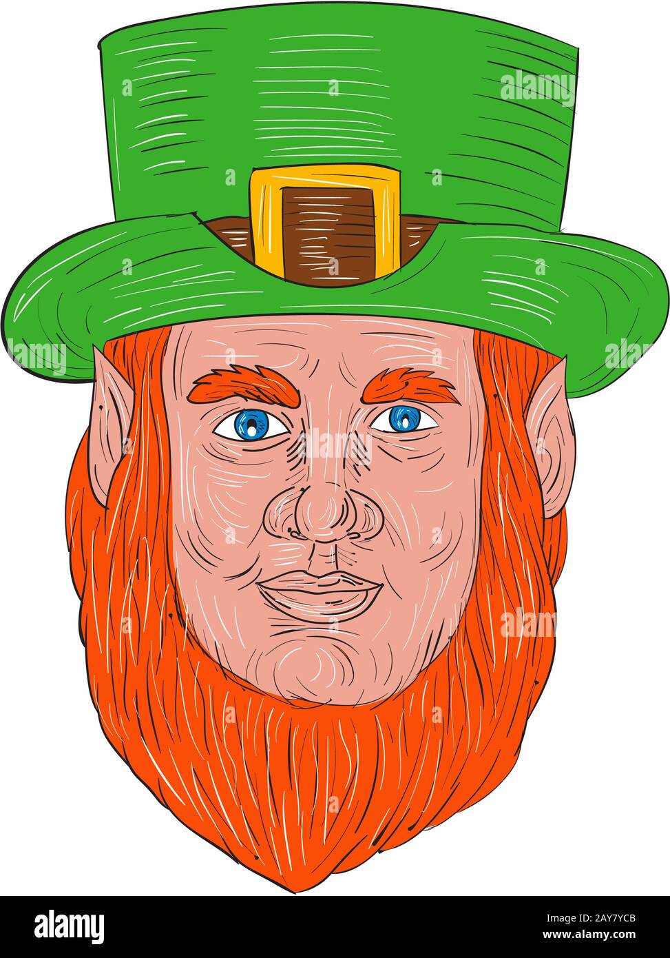 Green man line drawing hi-res stock photography and images - Alamy