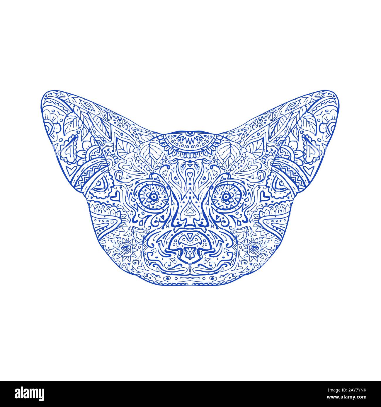 Fennec Fox Head Mandala Stock Photo - Alamy