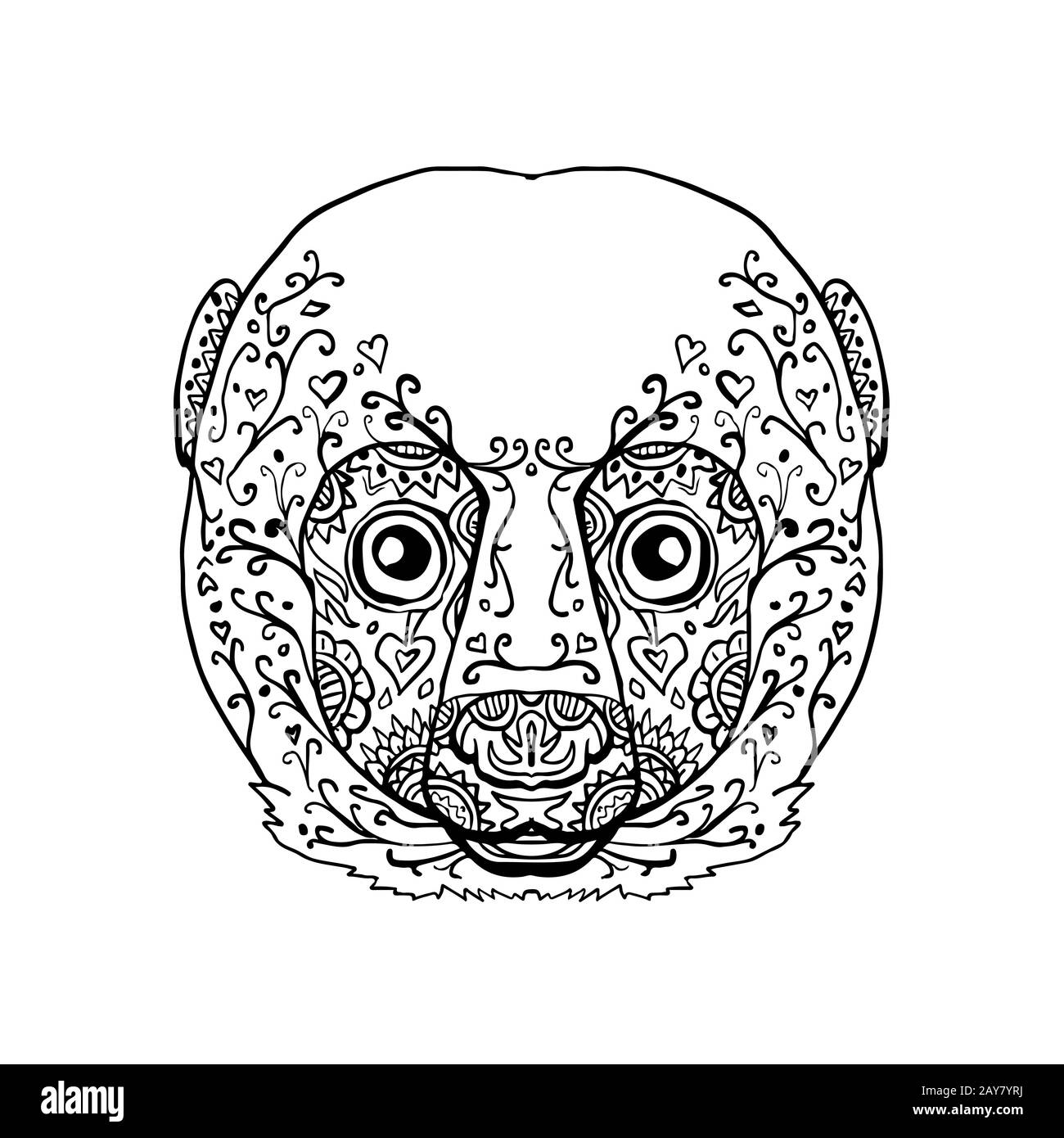 Ape head artwork Cut Out Stock Images & Pictures - Alamy