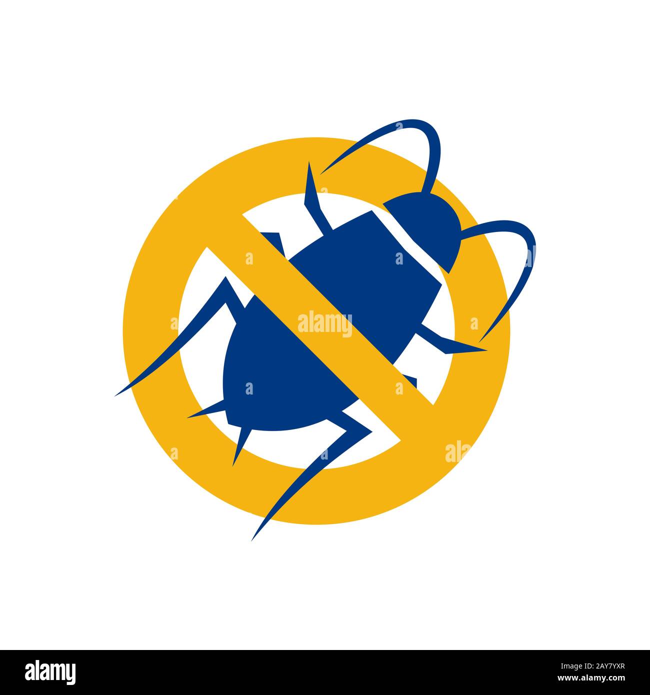 Stop Cockroach Icon Stock Photo - Alamy
