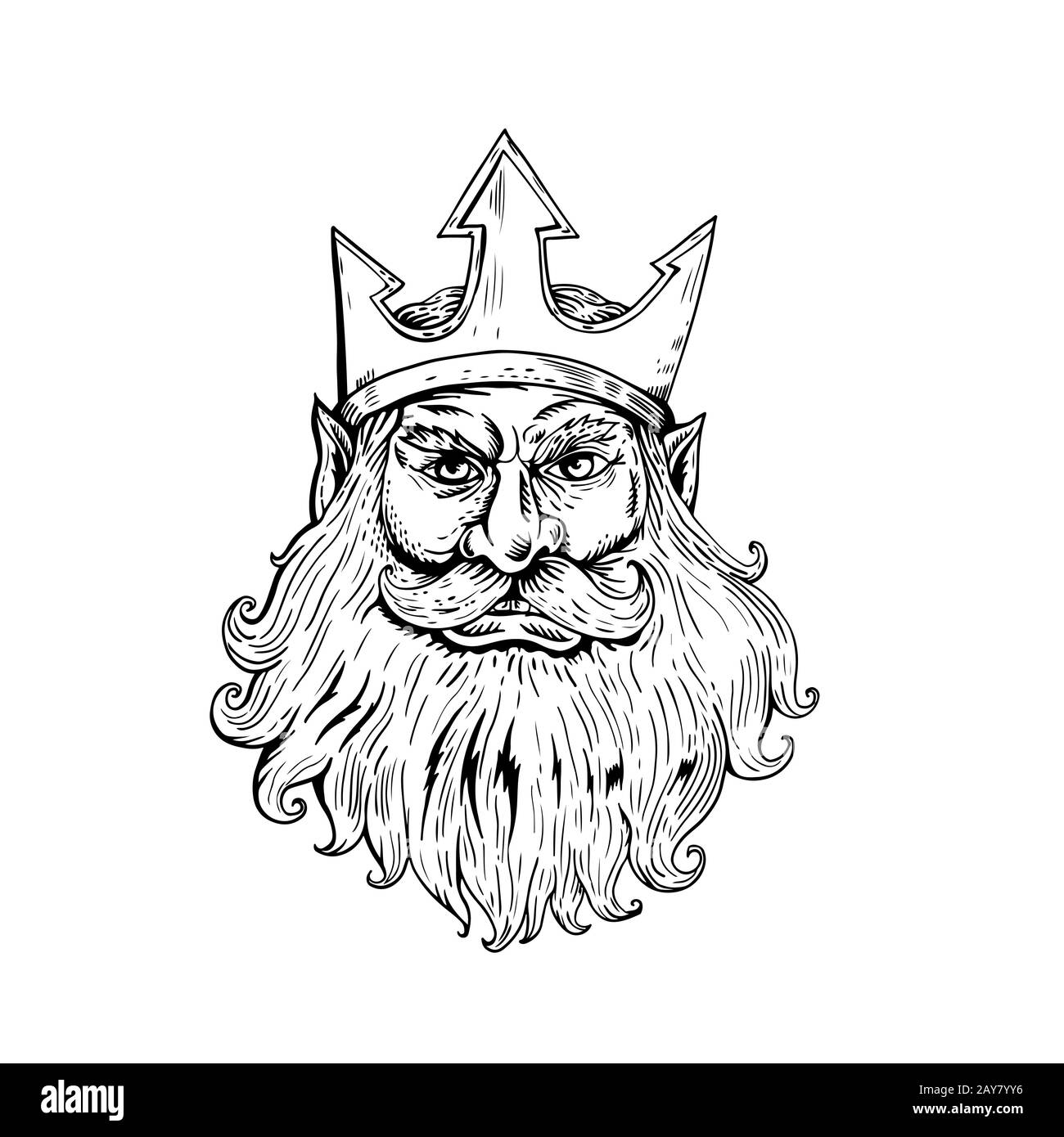 Head of poseidon Black and White Stock Photos & Images - Alamy