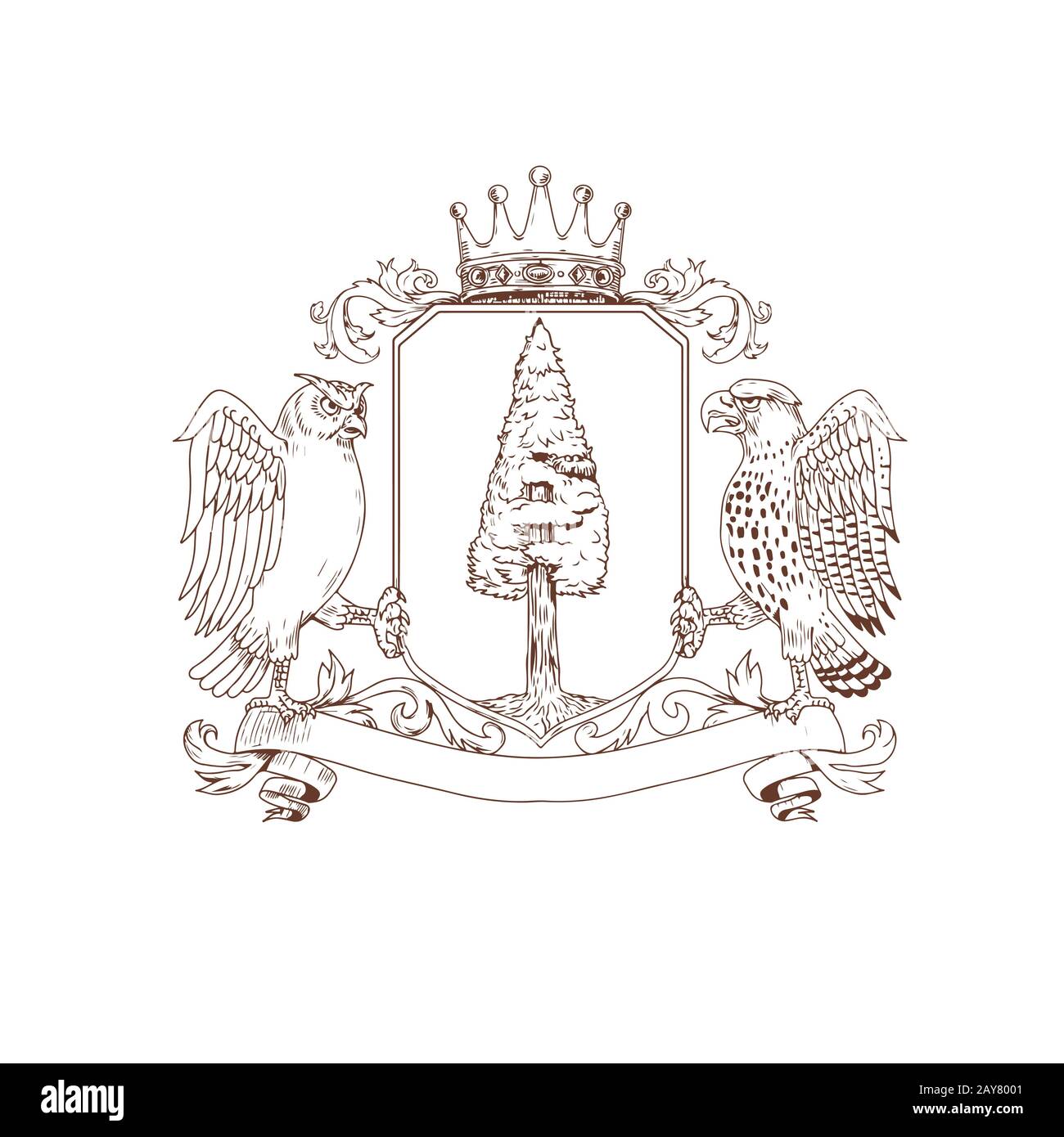 Family crest sketch hi-res stock photography and images - Alamy