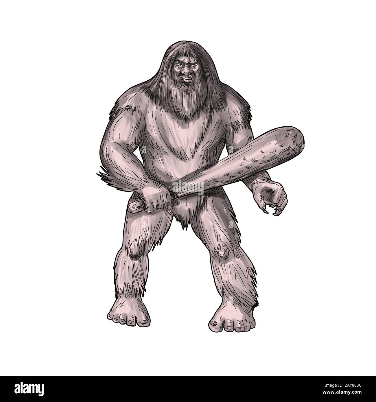 Home & Living Sasquatch Drawing titled 'Uncertain' Wall Hangings Wall ...