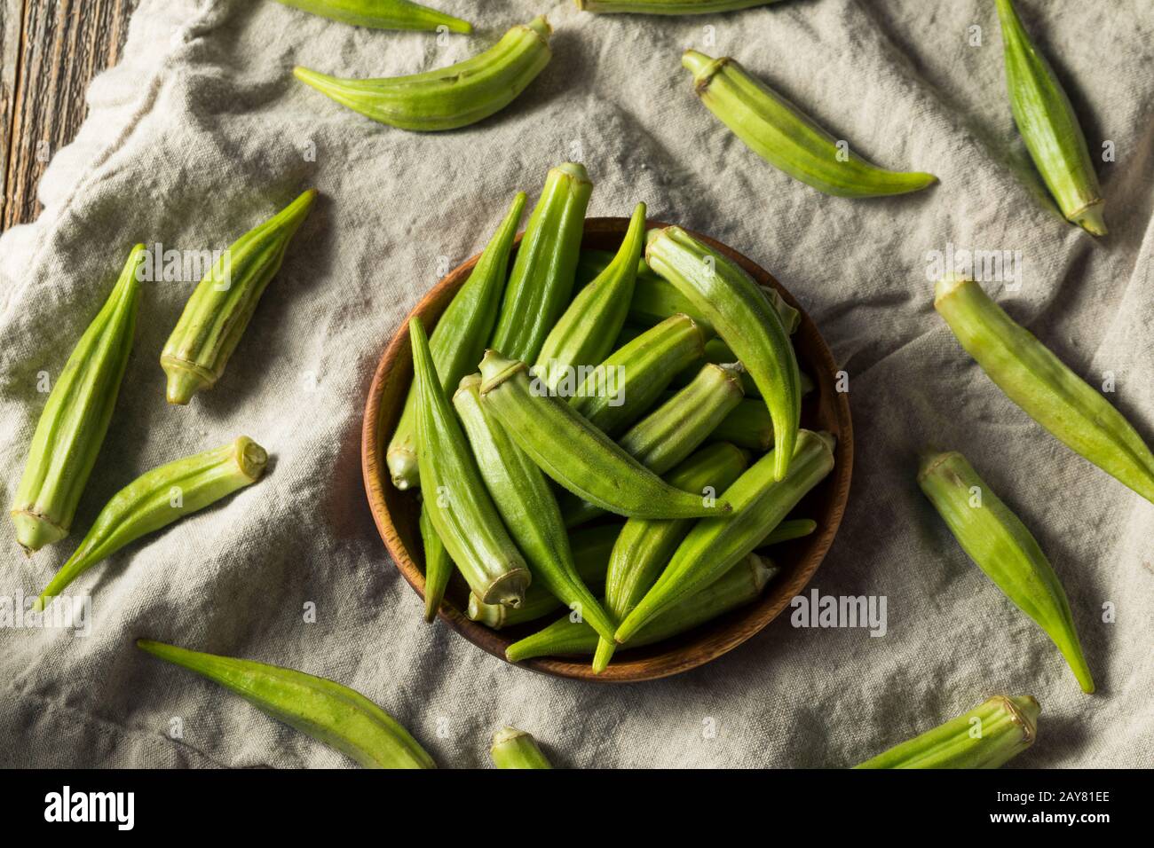 Okra plant in nature hi-res stock photography and images - Alamy