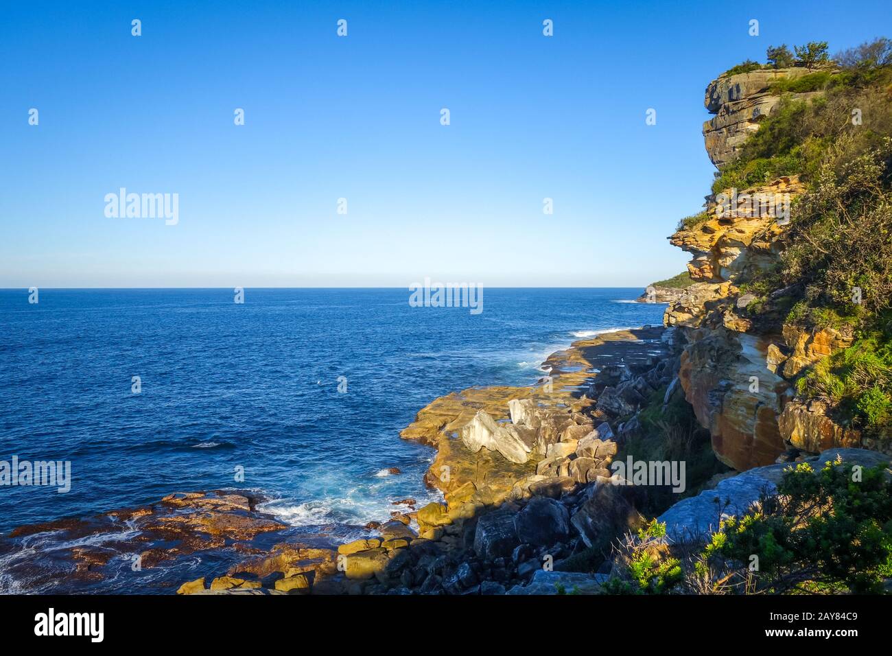 Manly Beach coastal cliffs, Sydney, Australia Stock Photo - Alamy