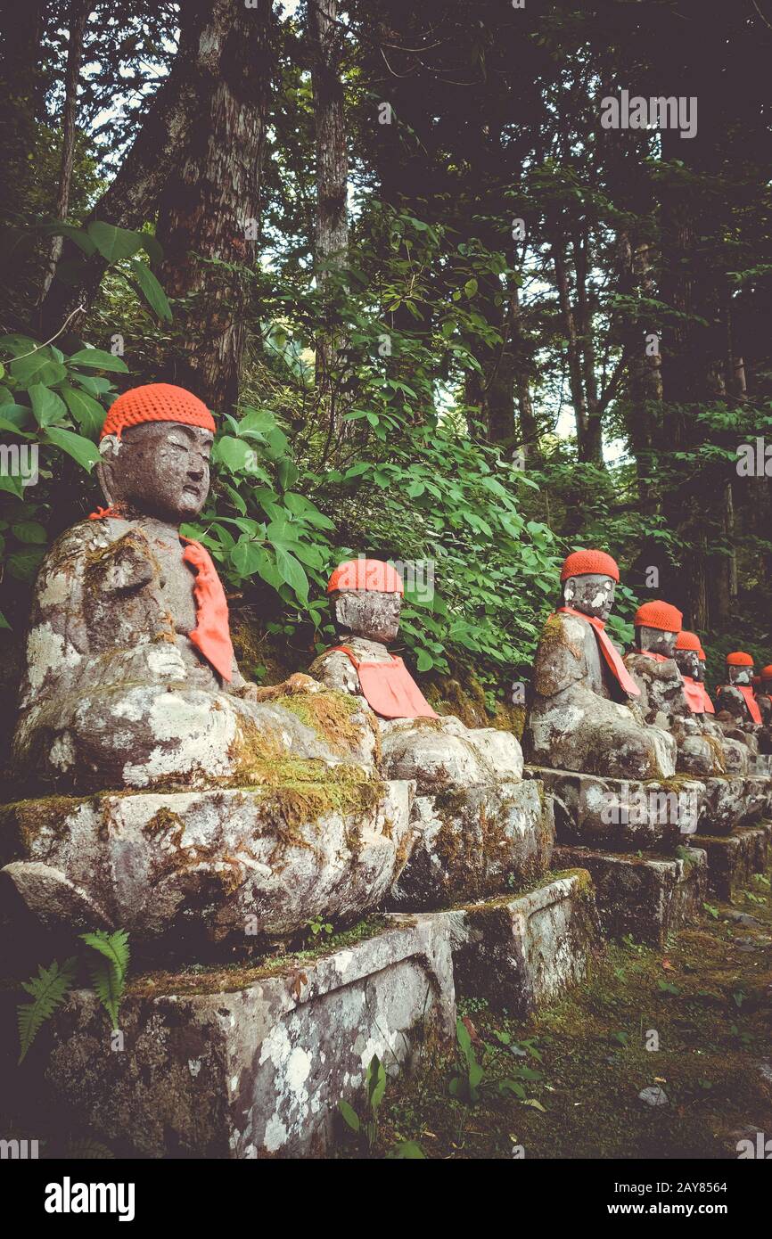Narabi Jizo statues, Nikko, Japan Stock Photo - Alamy