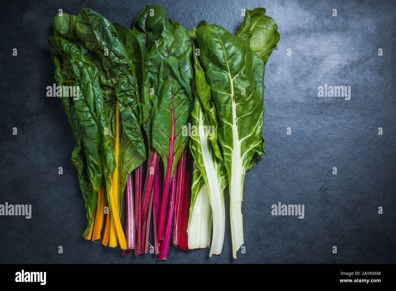 Rainbow chard , colorful eating Stock Photo - Alamy