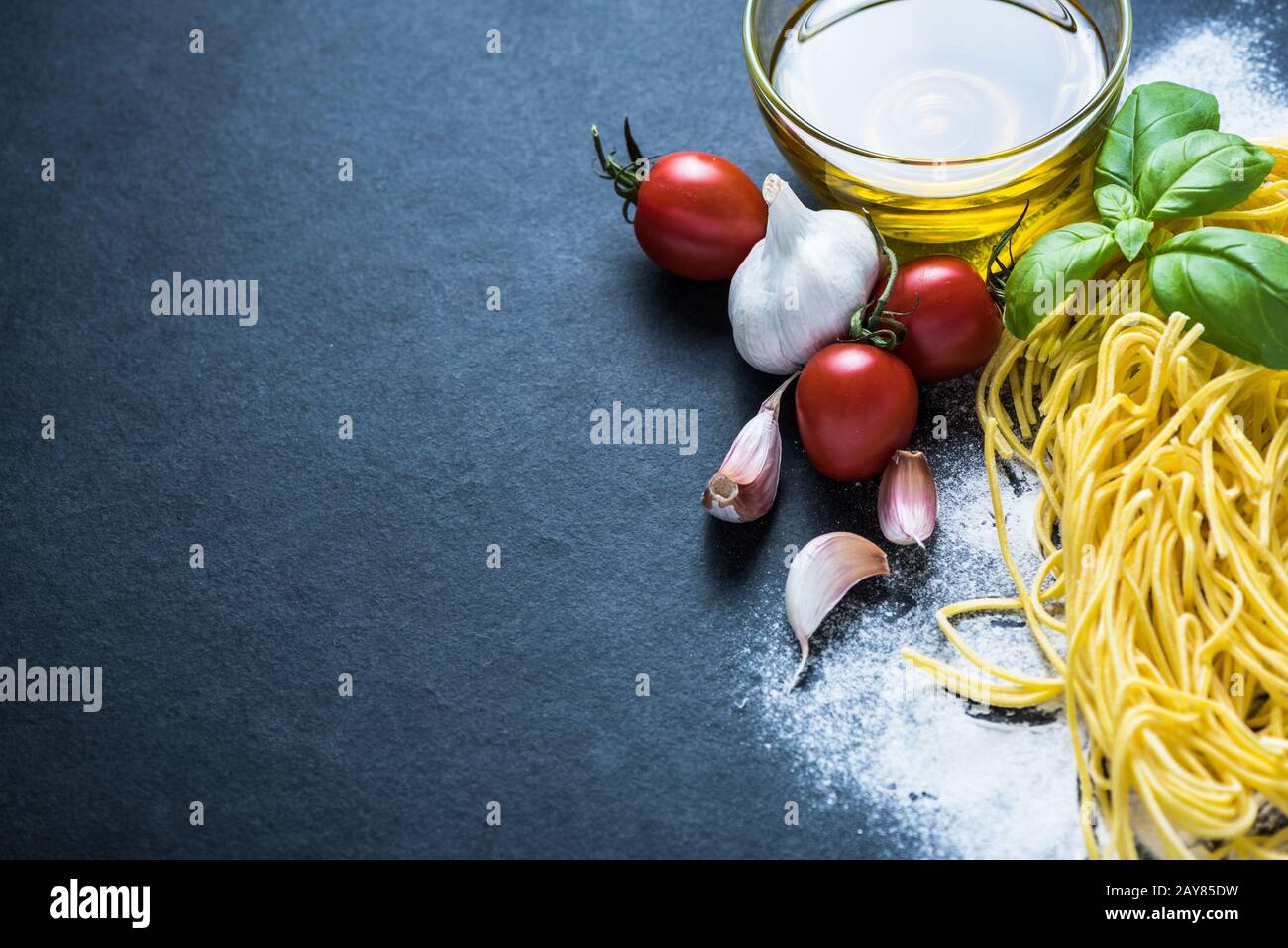 Food border background,homemade pasta Stock Photo - Alamy