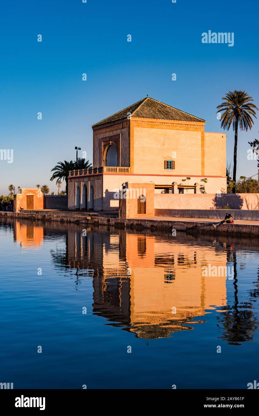 Menara pavilion in Marrakech,Morocco Stock Photo - Alamy