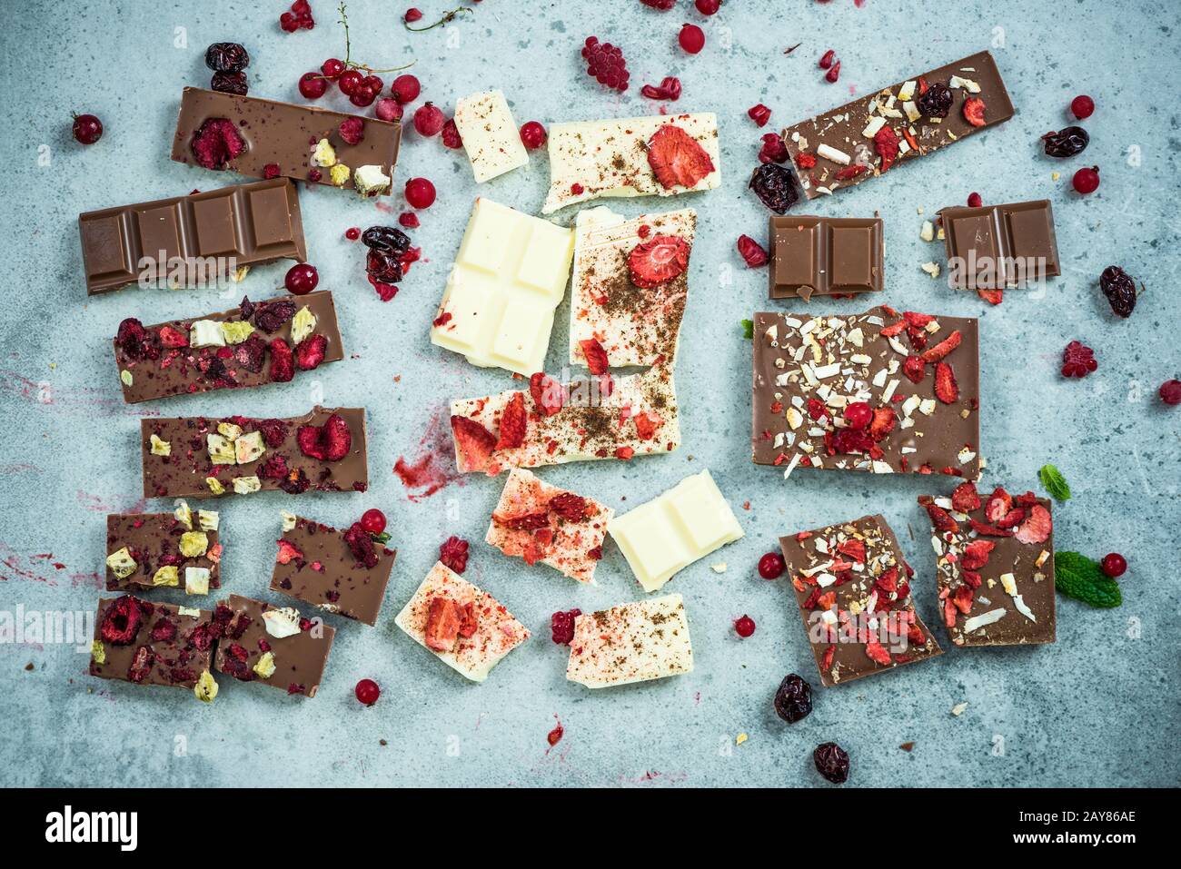 Pieces of handmade artisan chocolate bars Stock Photo - Alamy