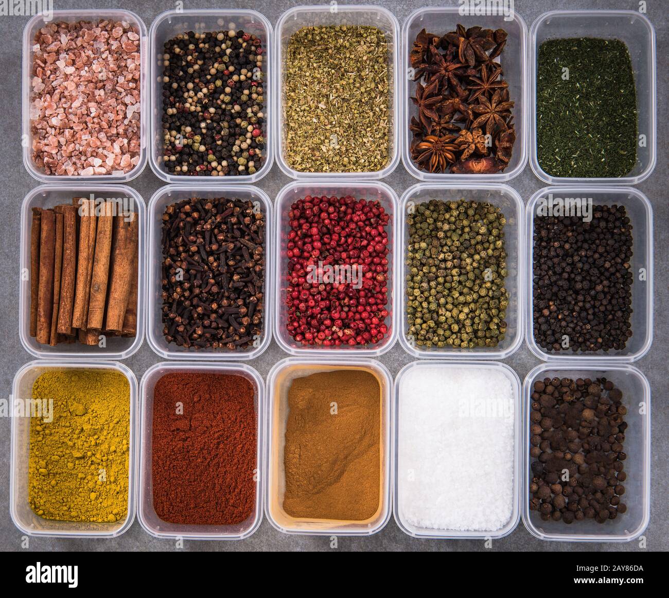 Indian spice boxes hi-res stock photography and images - Alamy
