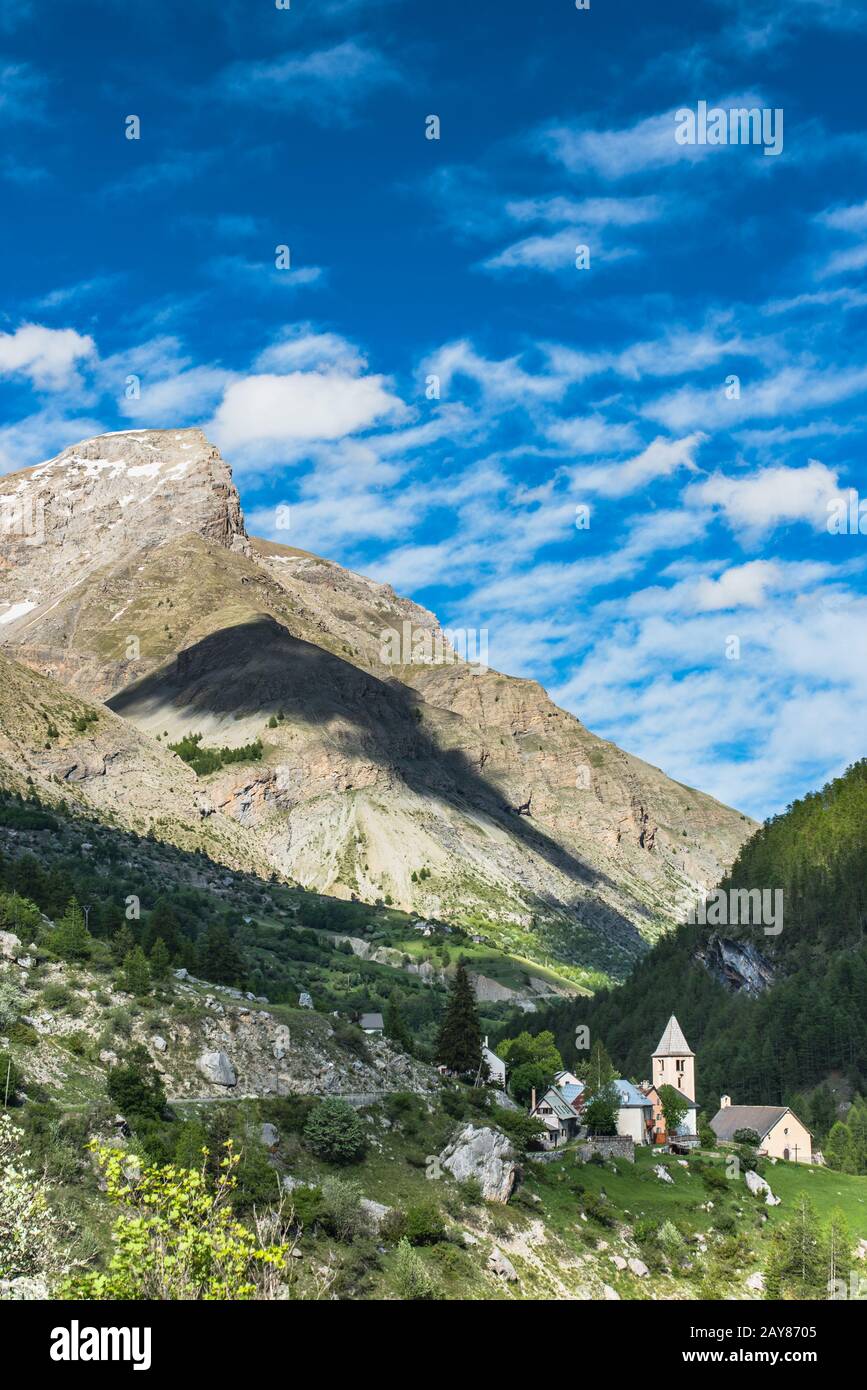 Alpine village in Alps,France Stock Photo - Alamy