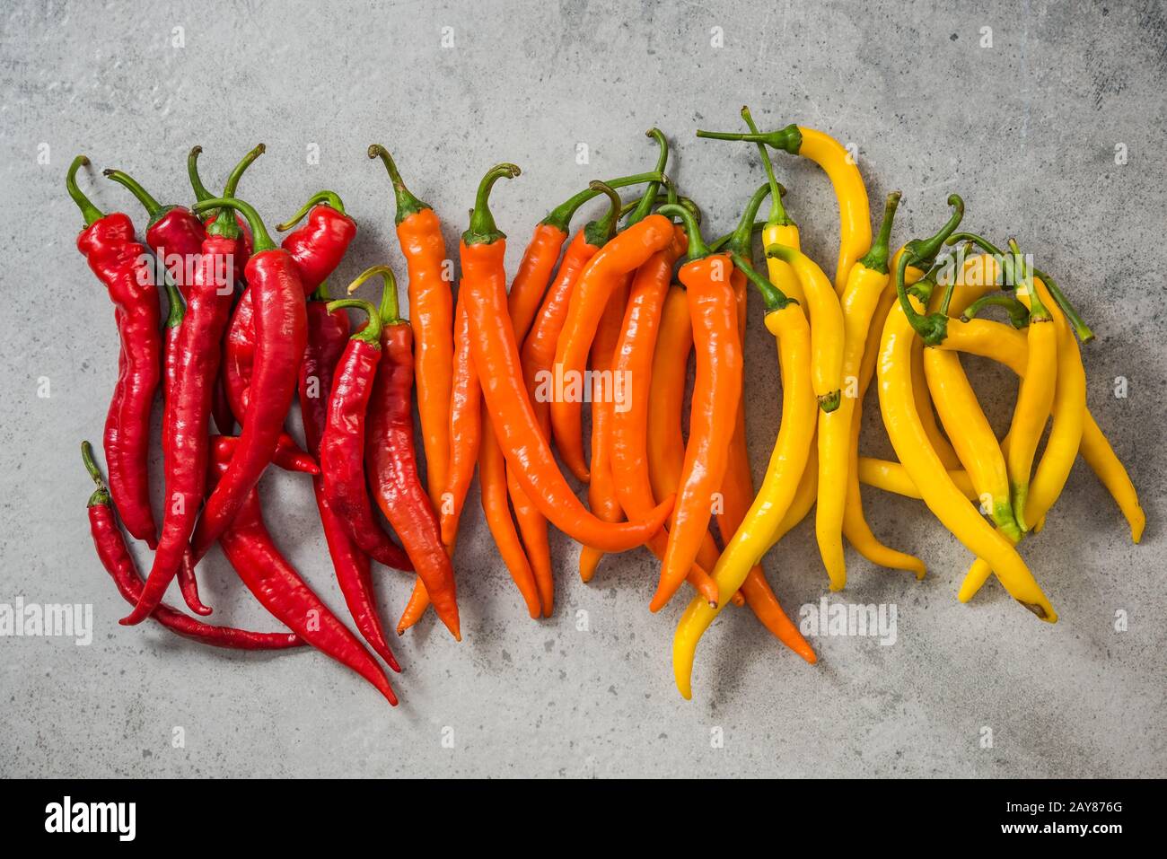 Colorful vibrant peppers, hot scale Stock Photo - Alamy