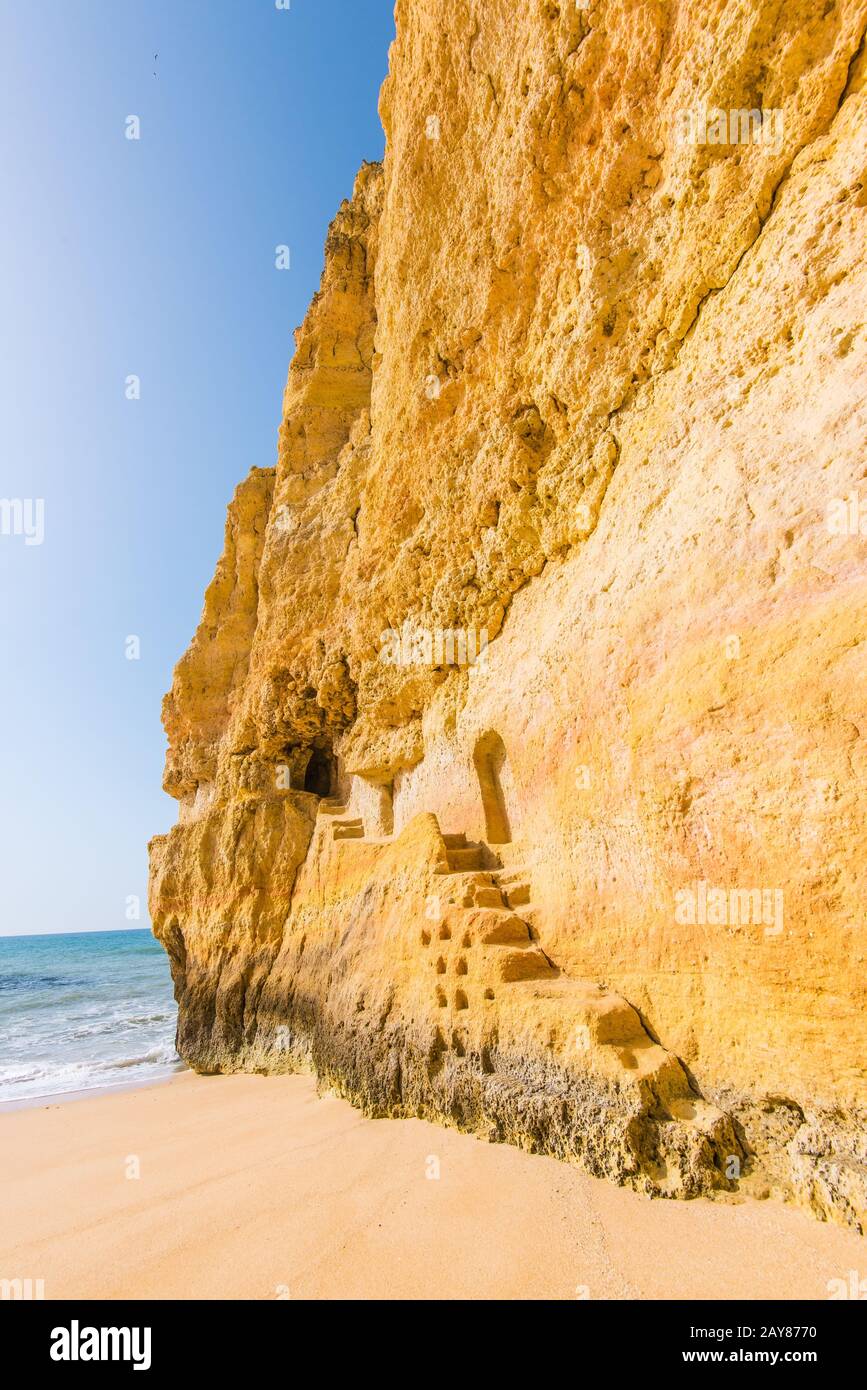 Beautiful rock formation at Algarve coast in Portugal Stock Photo - Alamy