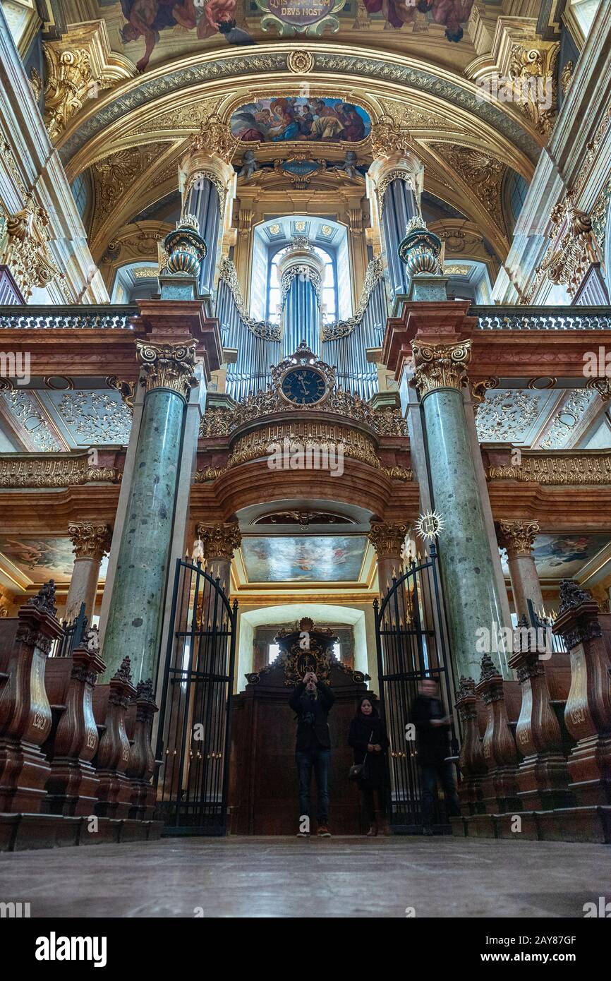 Jesuit Church (Jesuitenkirche) interior, also known as the University ...