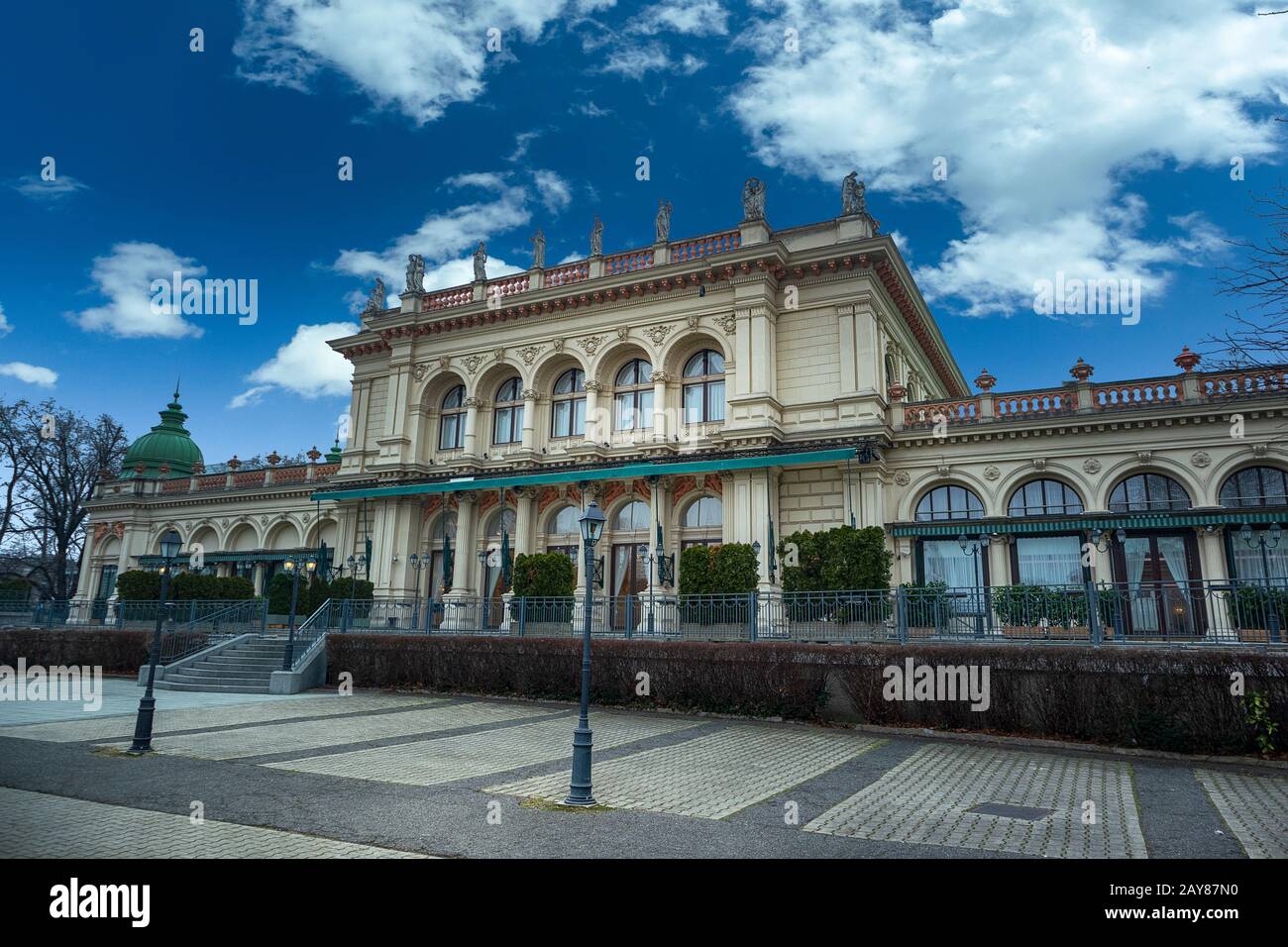 Kursalon (Kursalon Hubner), a music hall in Stadtpark (City Park) designed by Johann Garben in ...