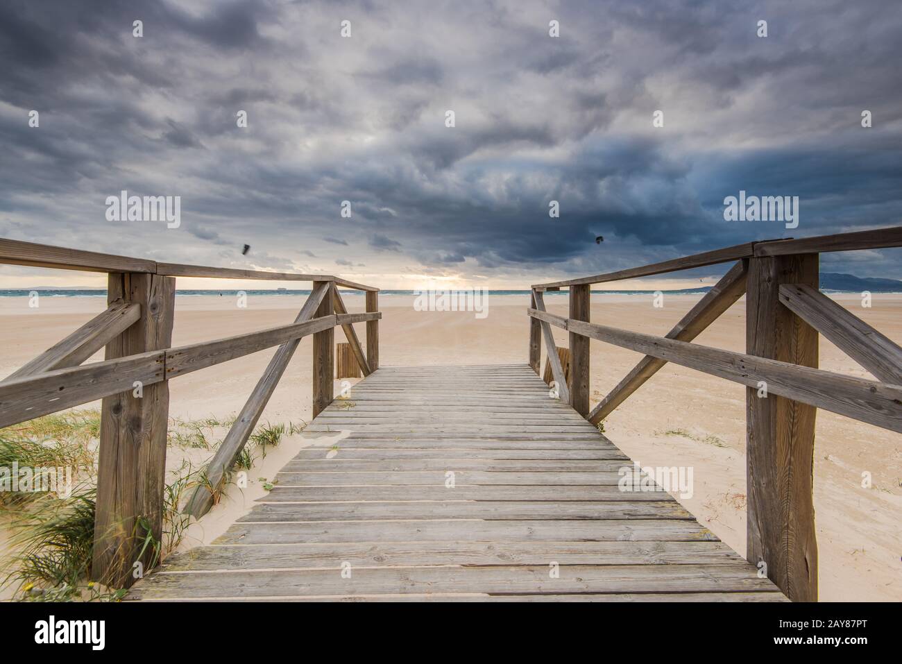 Bridge on beach hi-res stock photography and images - Alamy