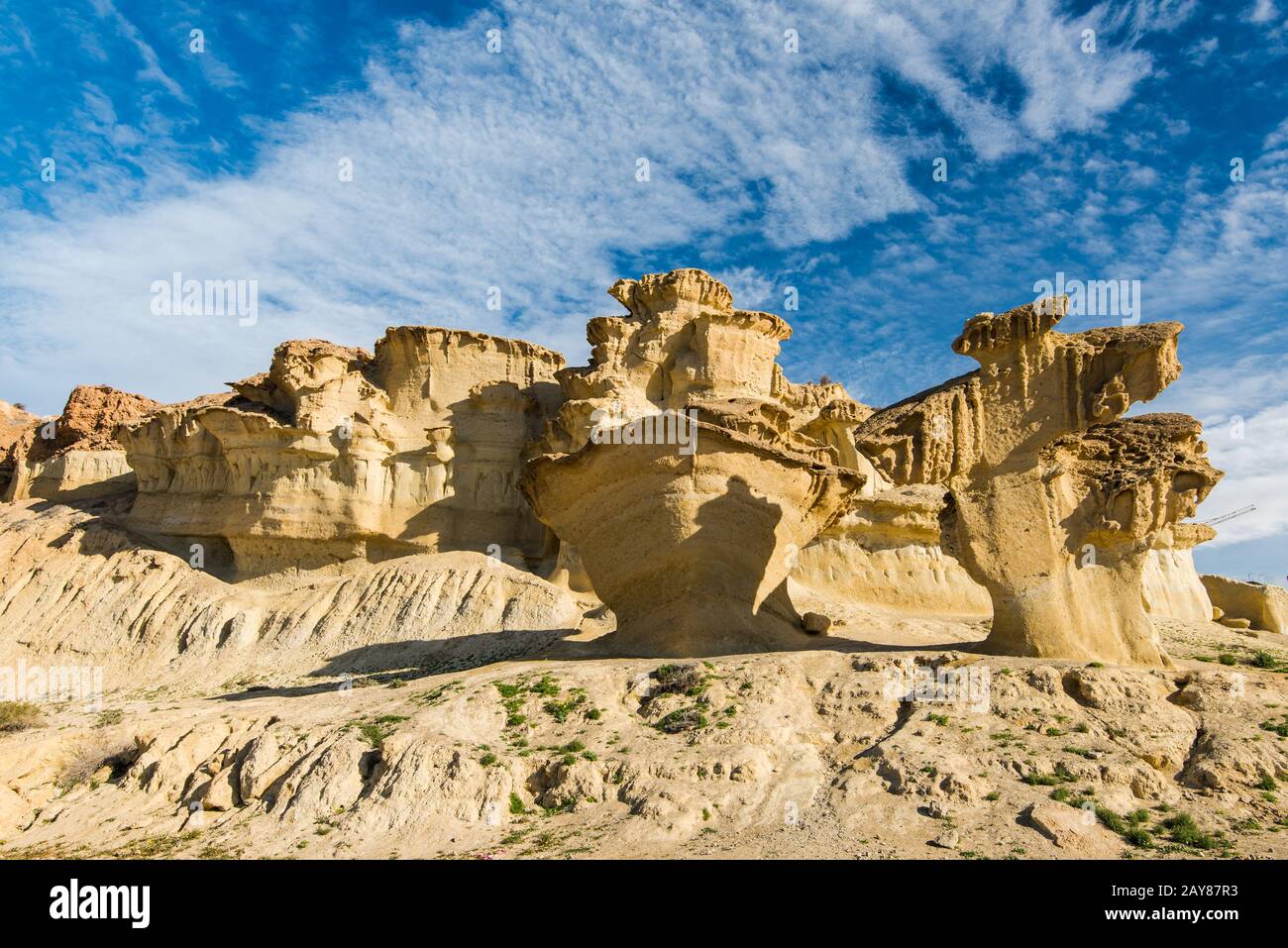 Erosion rock natural formations in Bolnuevo, Spain Stock Photo - Alamy