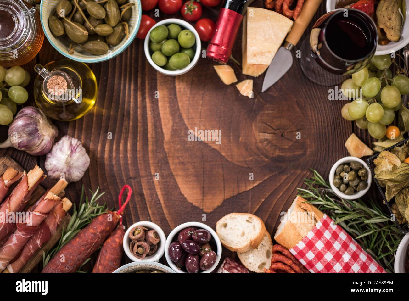 SPanish tapas copy space background Stock Photo - Alamy