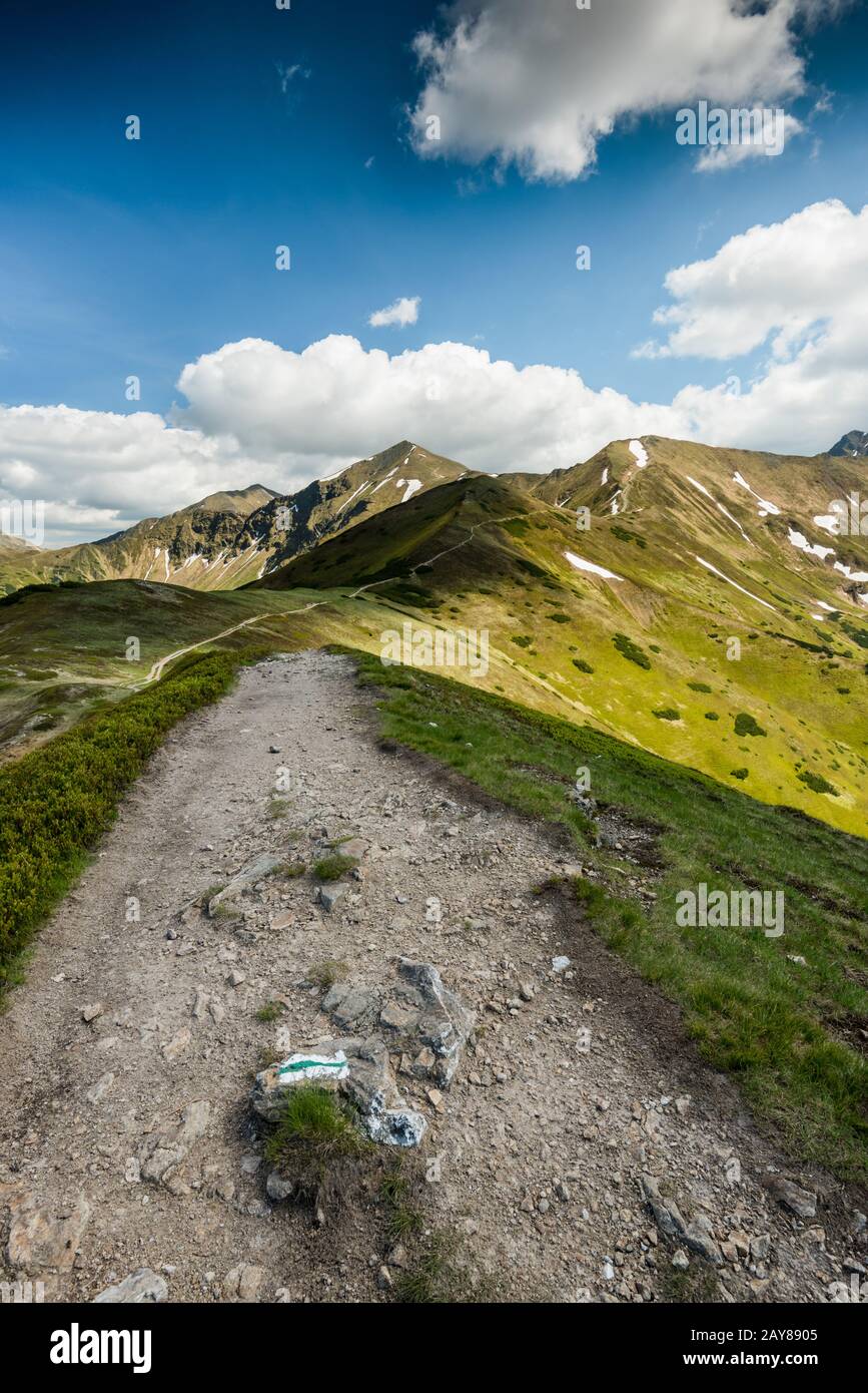 tourist trekking trial in Tatra mountains Stock Photo - Alamy