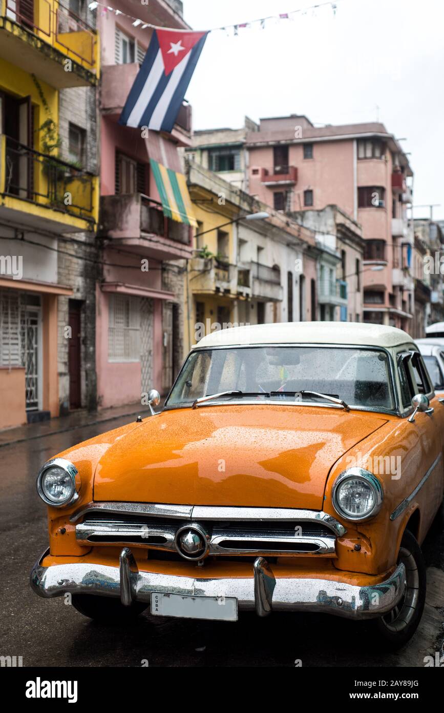 Street scene on rainy day in Havana,Cuba Stock Photo - Alamy