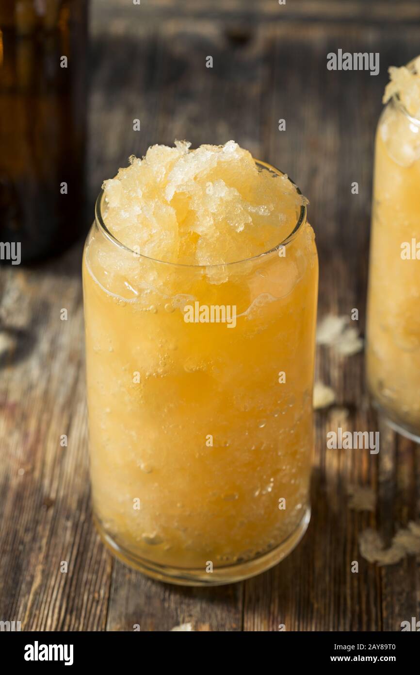Homemade Frozen Beer Slushie Cocktail in a Glass Stock Photo - Alamy