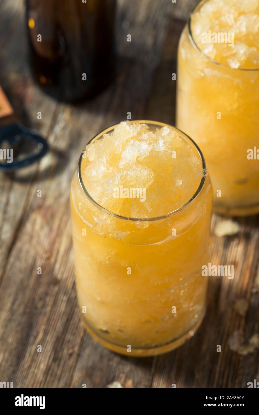 Homemade Frozen Beer Slushie Cocktail in a Glass Stock Photo - Alamy