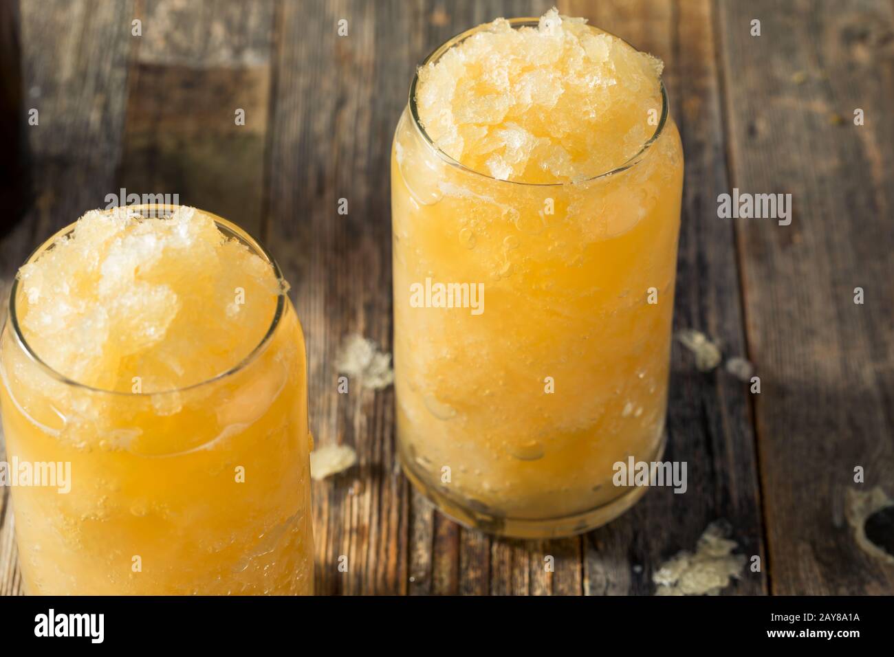 Homemade Frozen Beer Slushie Cocktail in a Glass Stock Photo - Alamy