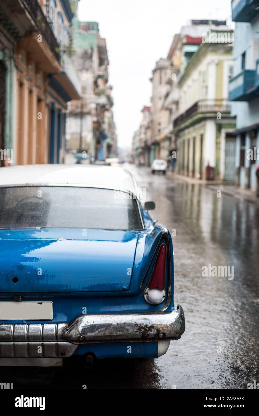 Street scene on rainy day in Havana,Cuba Stock Photo - Alamy