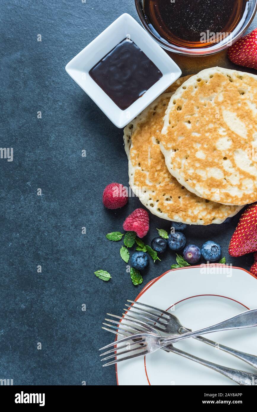 Traditional pancakes background Stock Photo - Alamy