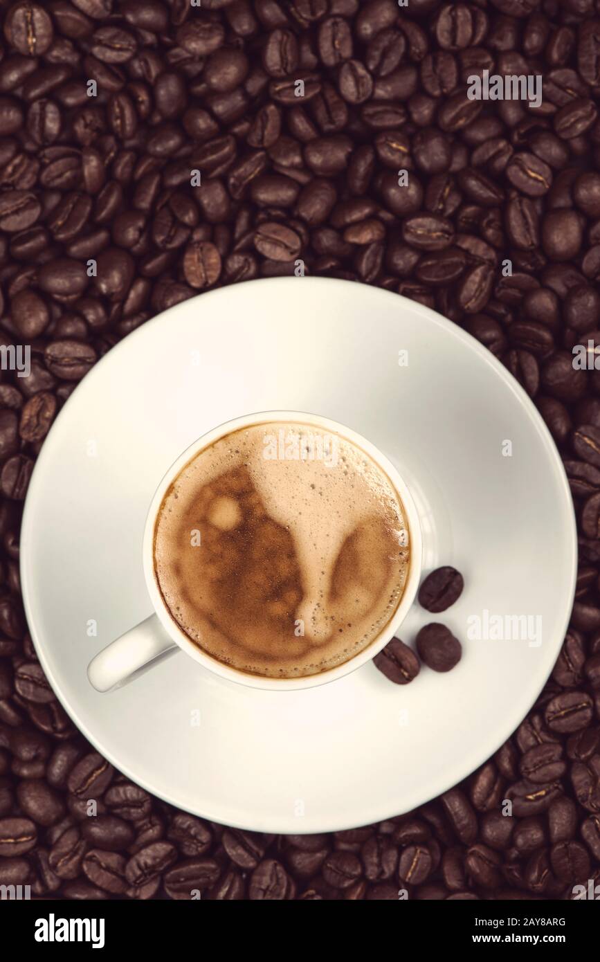 Overhead coffee cup hi-res stock photography and images - Alamy