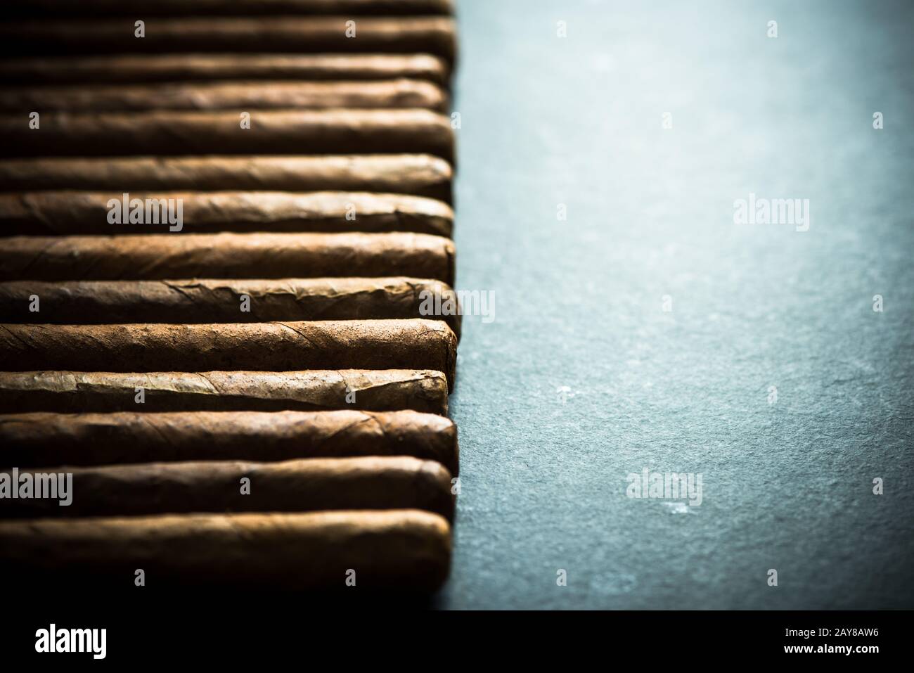 Cigars background with copy space Stock Photo - Alamy
