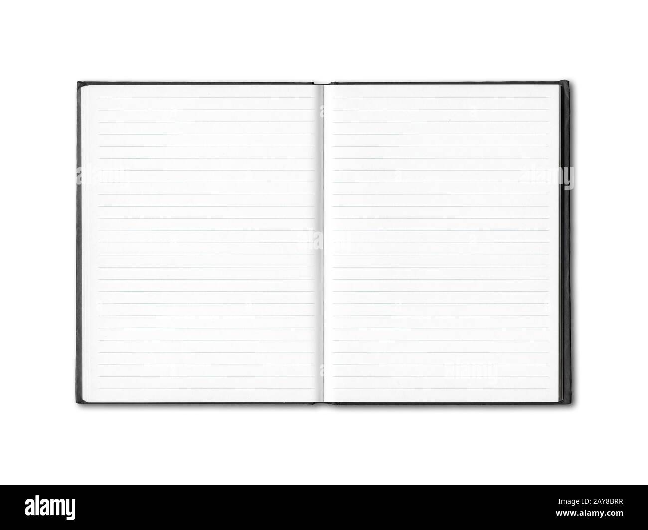 Opened notebook blank pages Cut Out Stock Images & Pictures - Alamy