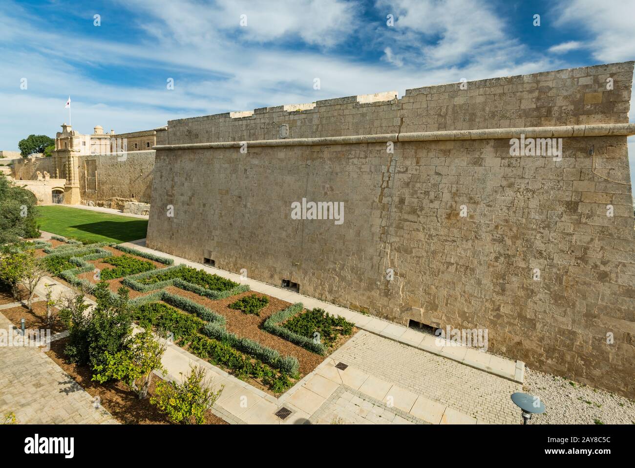 Gardens in Mdina,Malta Stock Photo - Alamy