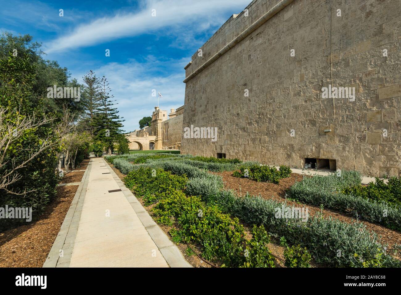 Gardens in Mdina,Malta Stock Photo - Alamy