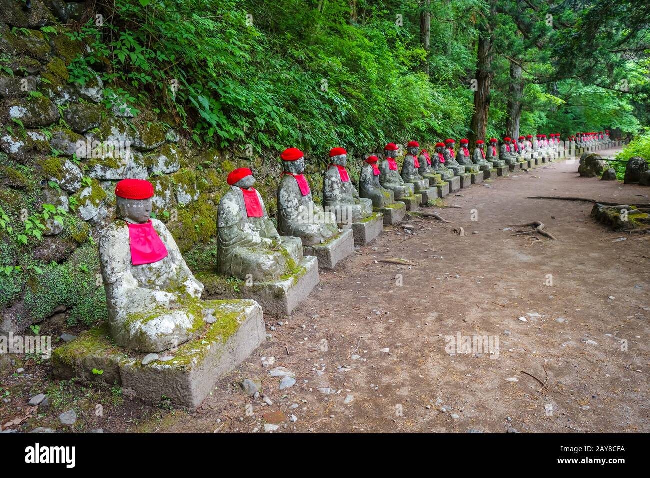 Narabi Jizo statues, Nikko, Japan Stock Photo - Alamy
