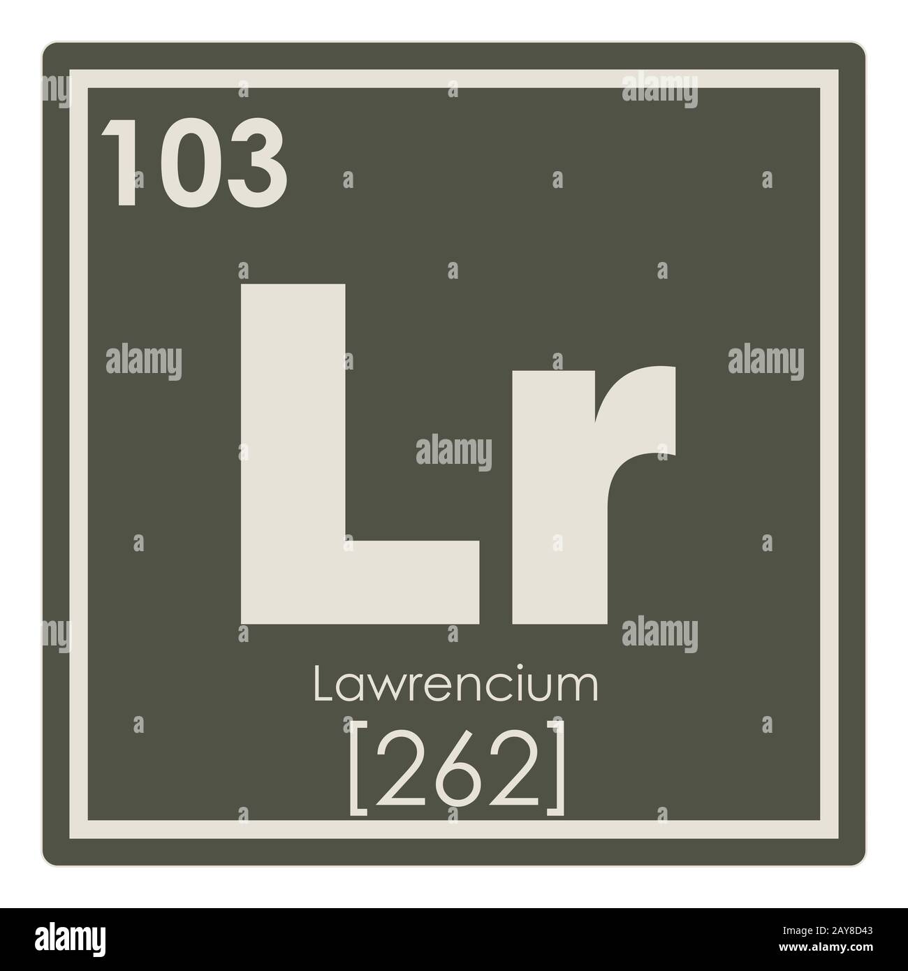 Lawrencium chemical element Stock Photo - Alamy