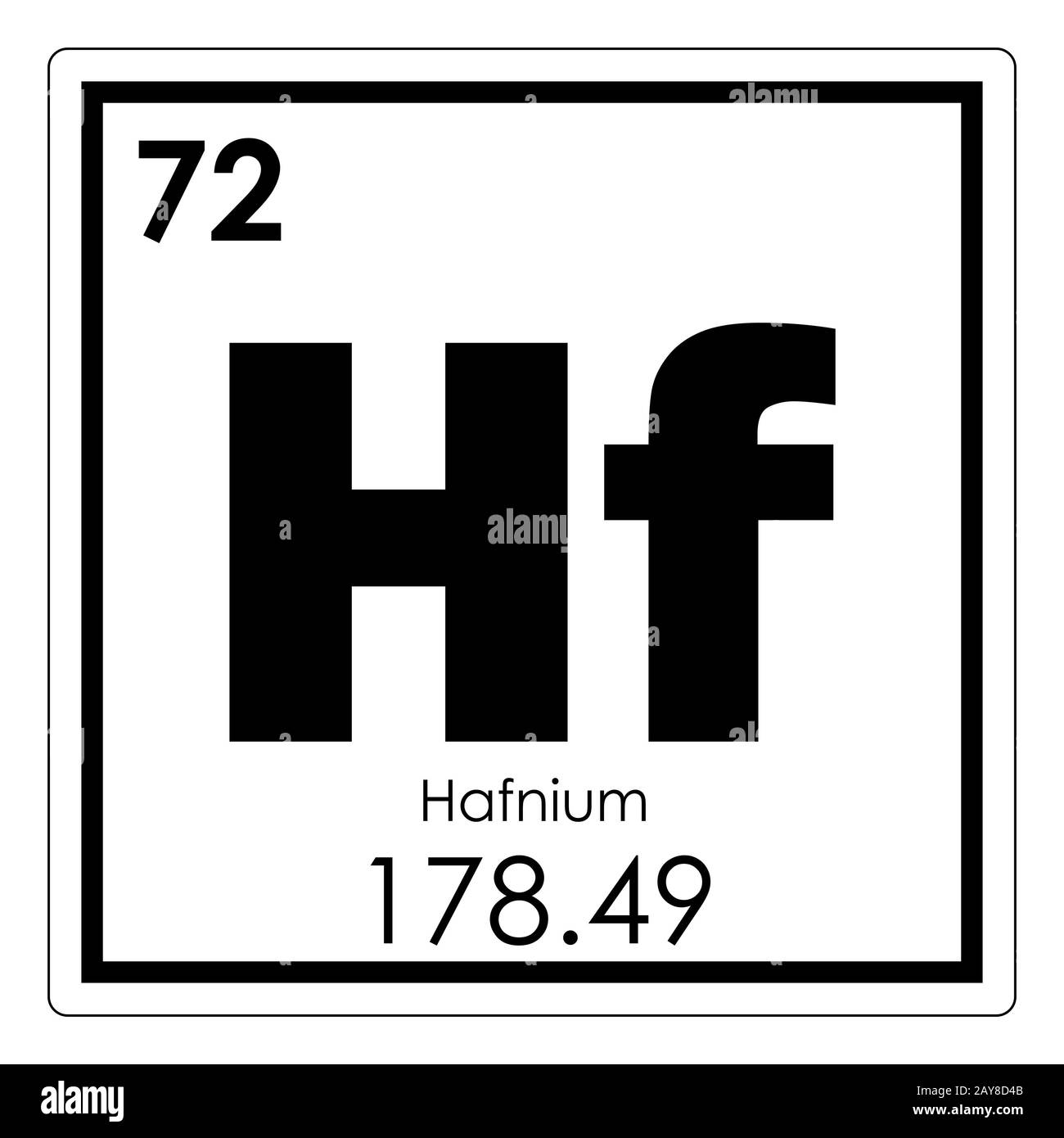 Hafnium chemical element Stock Photo - Alamy
