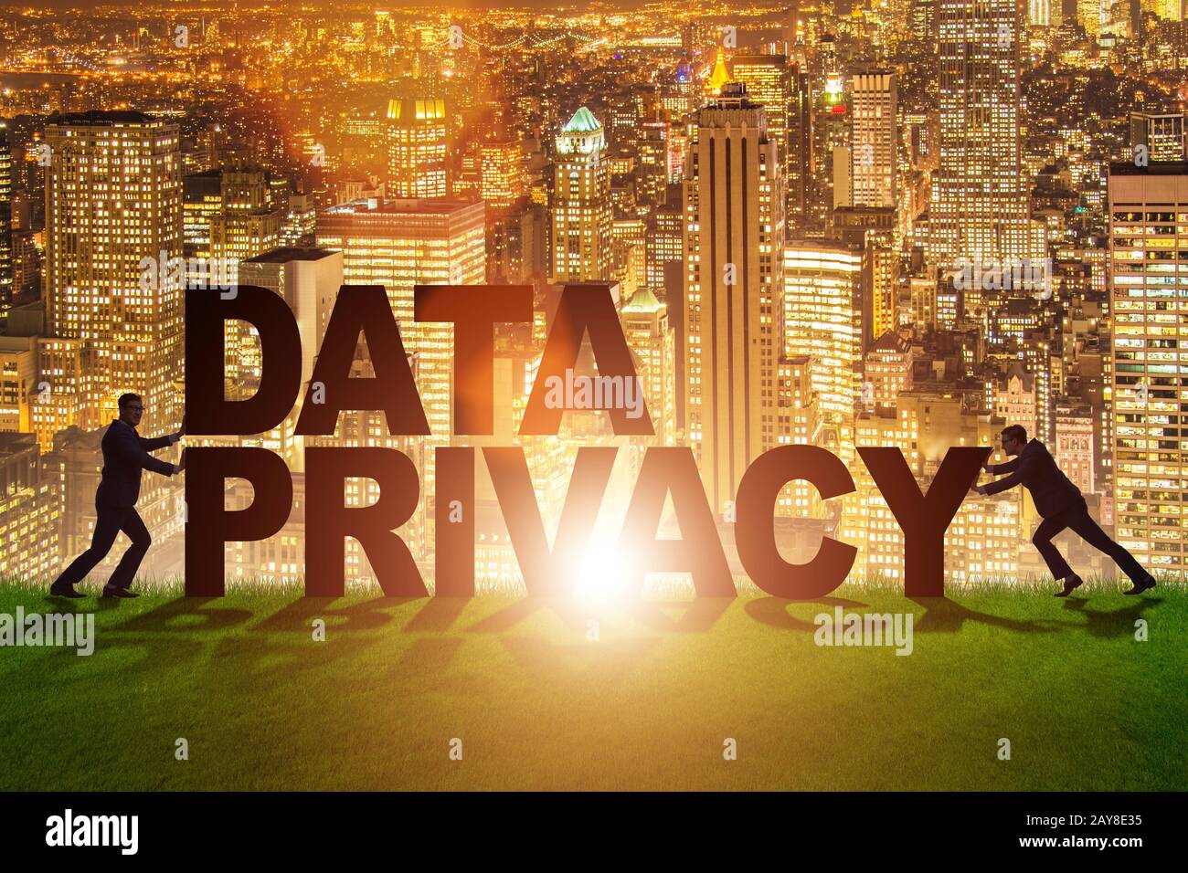 Data privacy concept in modern IT technology Stock Photo - Alamy
