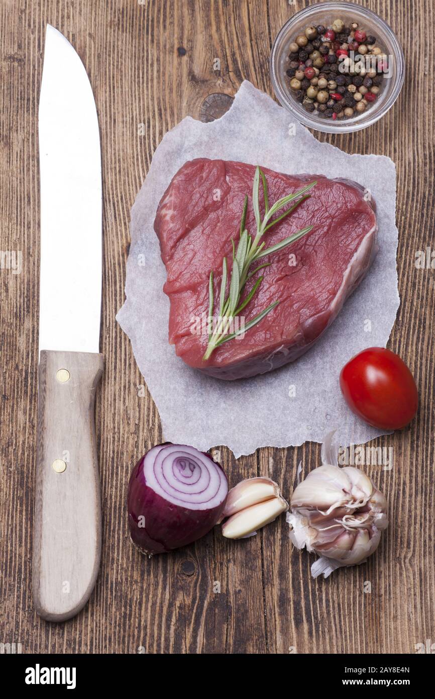 Steak knife on white paper hi-res stock photography and images - Alamy