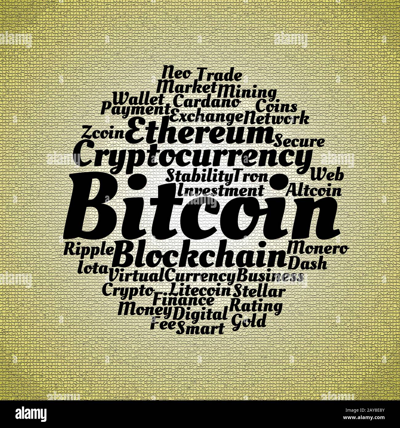Crypto words word cloud hi-res stock photography and images - Alamy