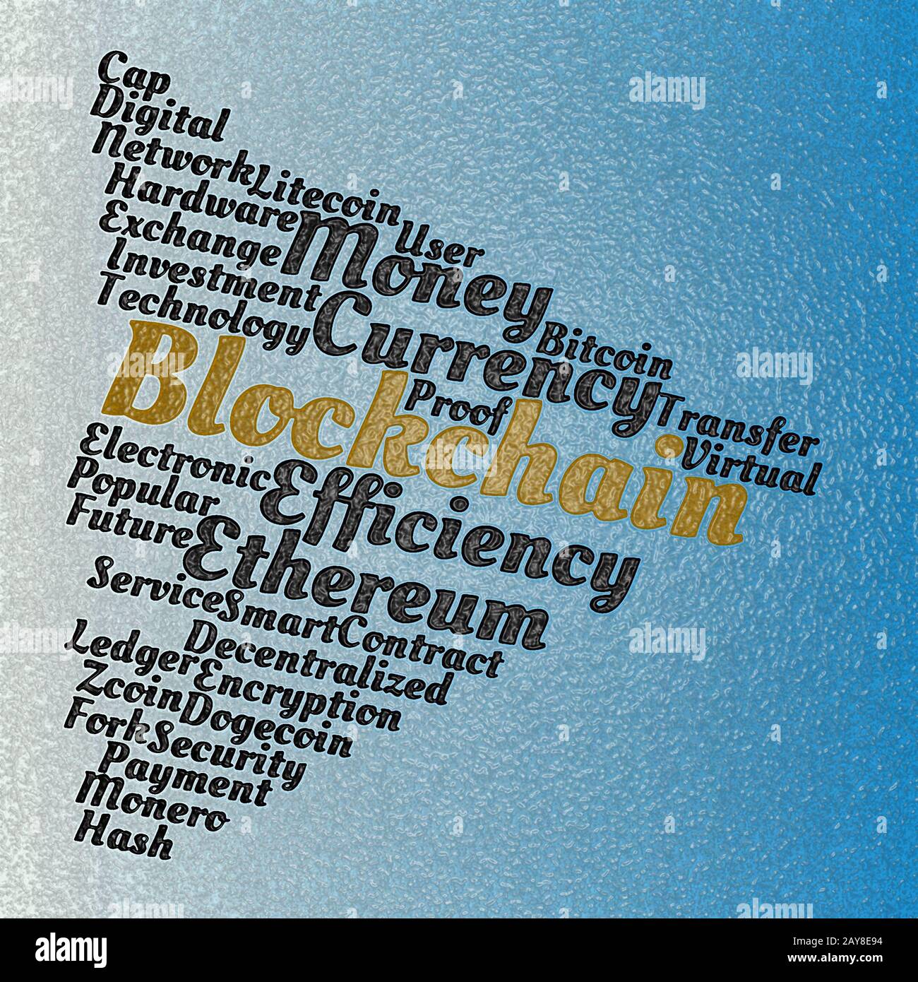 Blockchain wordcloud concept Stock Photo - Alamy