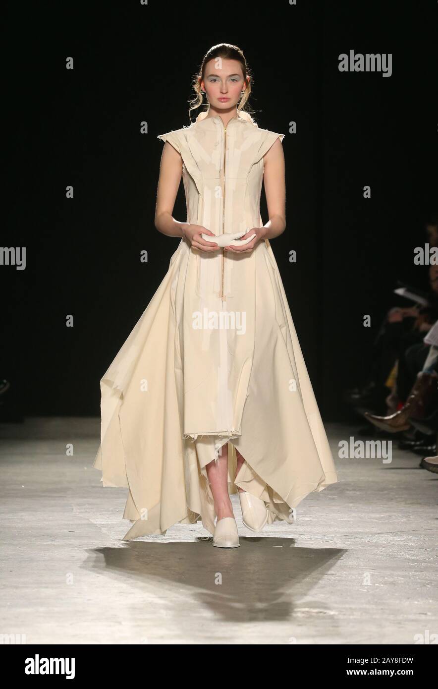 Models on the catwalk during the University of Westminster BA show at ...