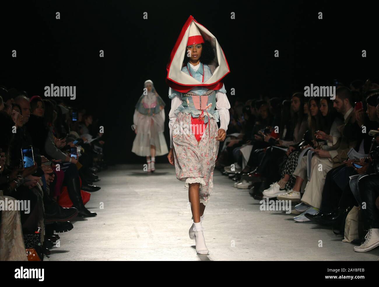 Models on the catwalk during the University of Westminster BA show at ...