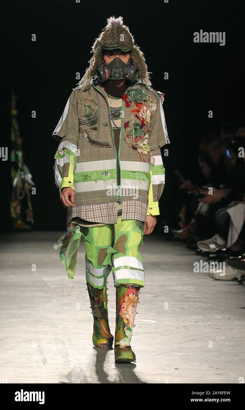 Models on the catwalk during the University of Westminster BA show at ...