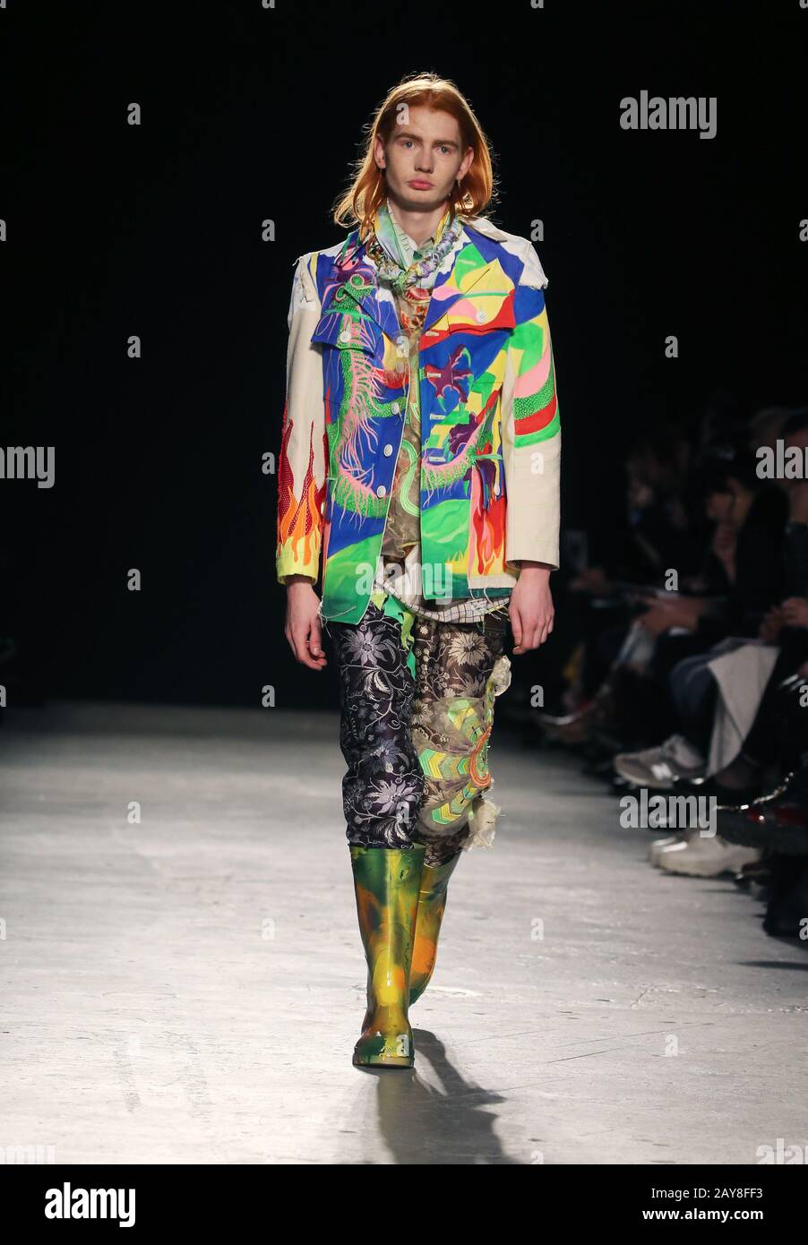 Models on the catwalk during the University of Westminster BA show at ...